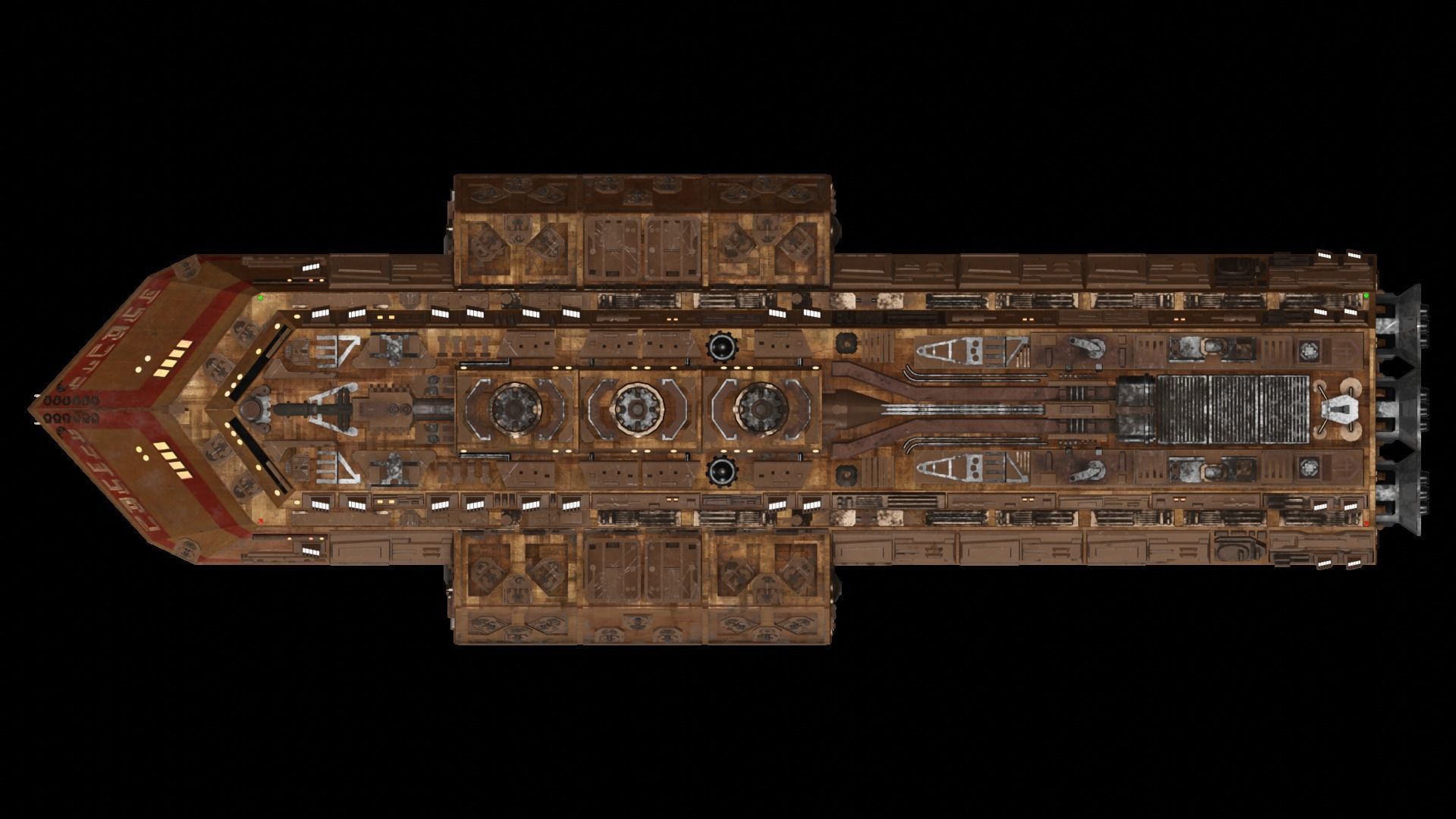 Star Trek Batris Talarian Freighter Starship 3D model | CGTrader