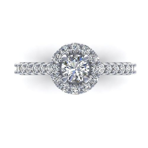 Diamond Engagement Ring R38 3D model 3D printable | CGTrader