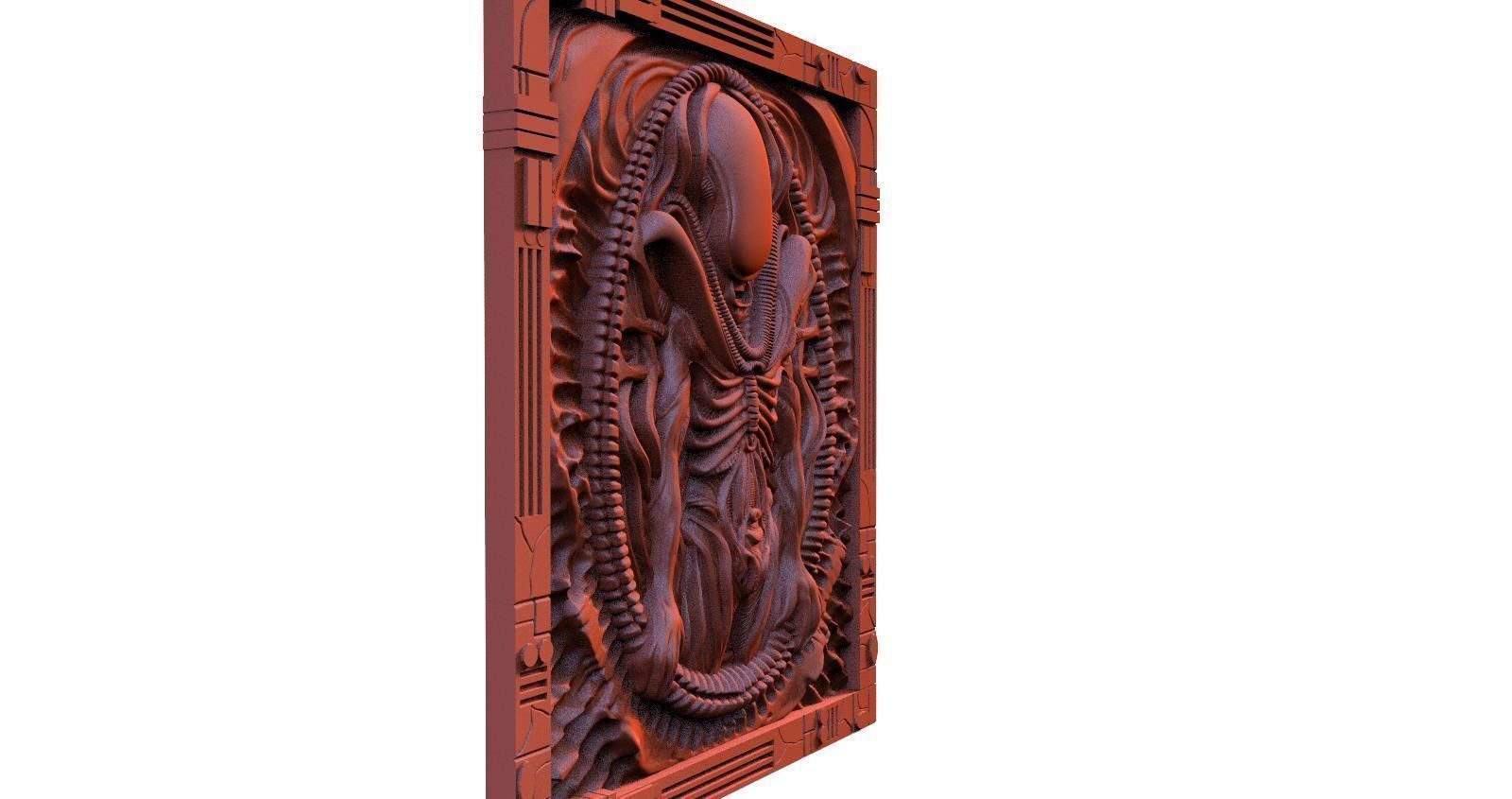 Alien Xenomorph CNC 3D model 3D printable | CGTrader