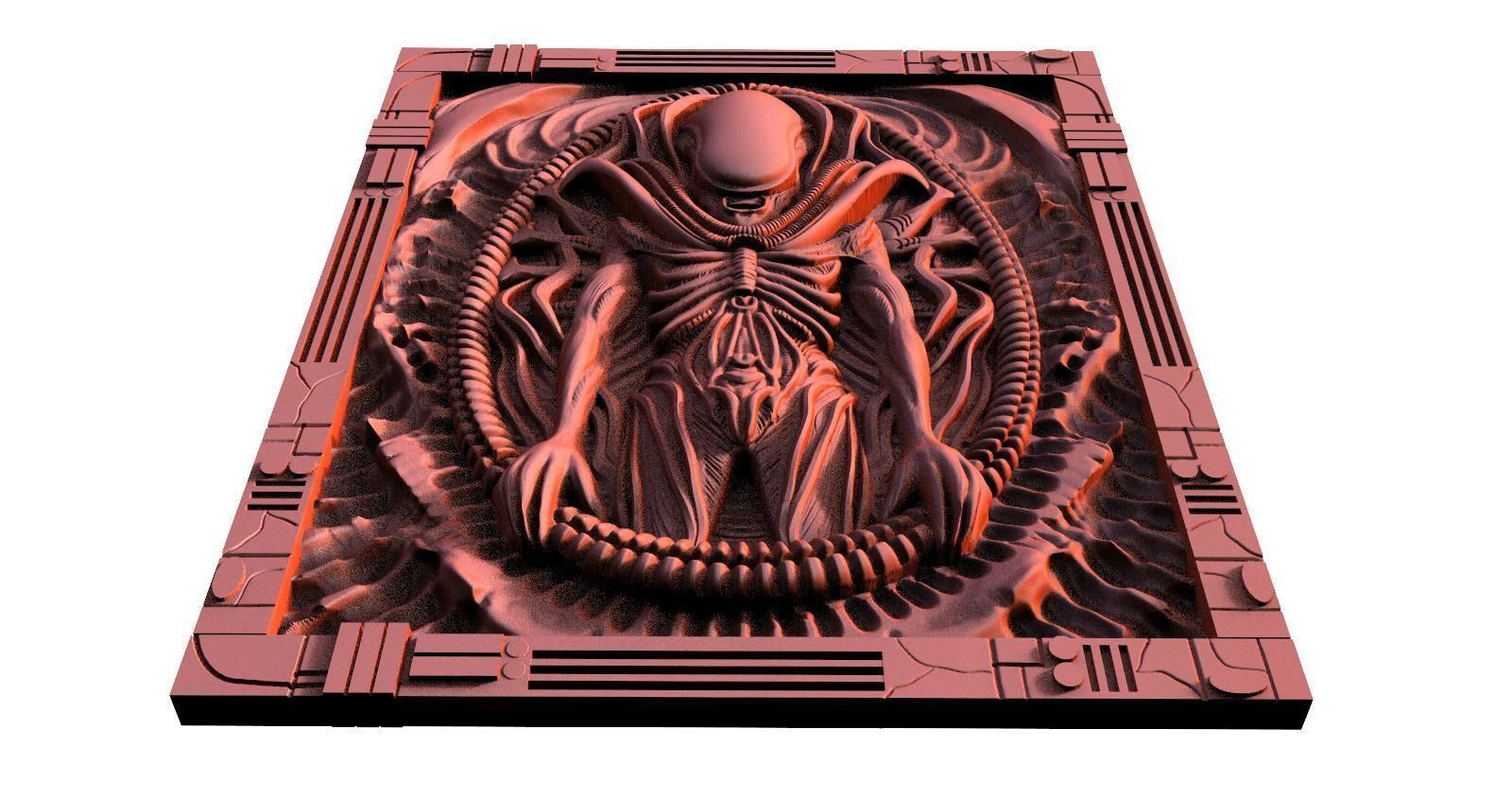 Alien Xenomorph CNC 3D model 3D printable | CGTrader