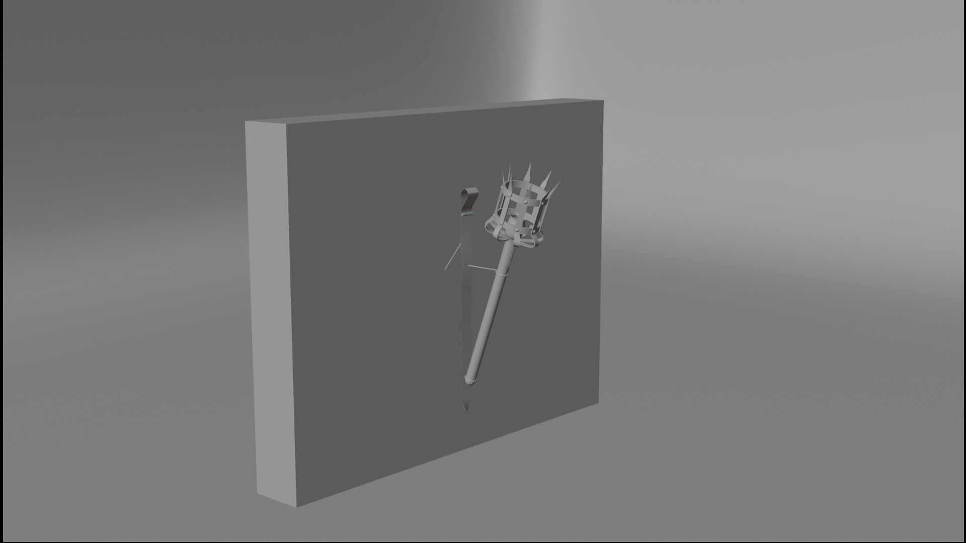 High Poly Medieval Wall Torch 3D model | CGTrader