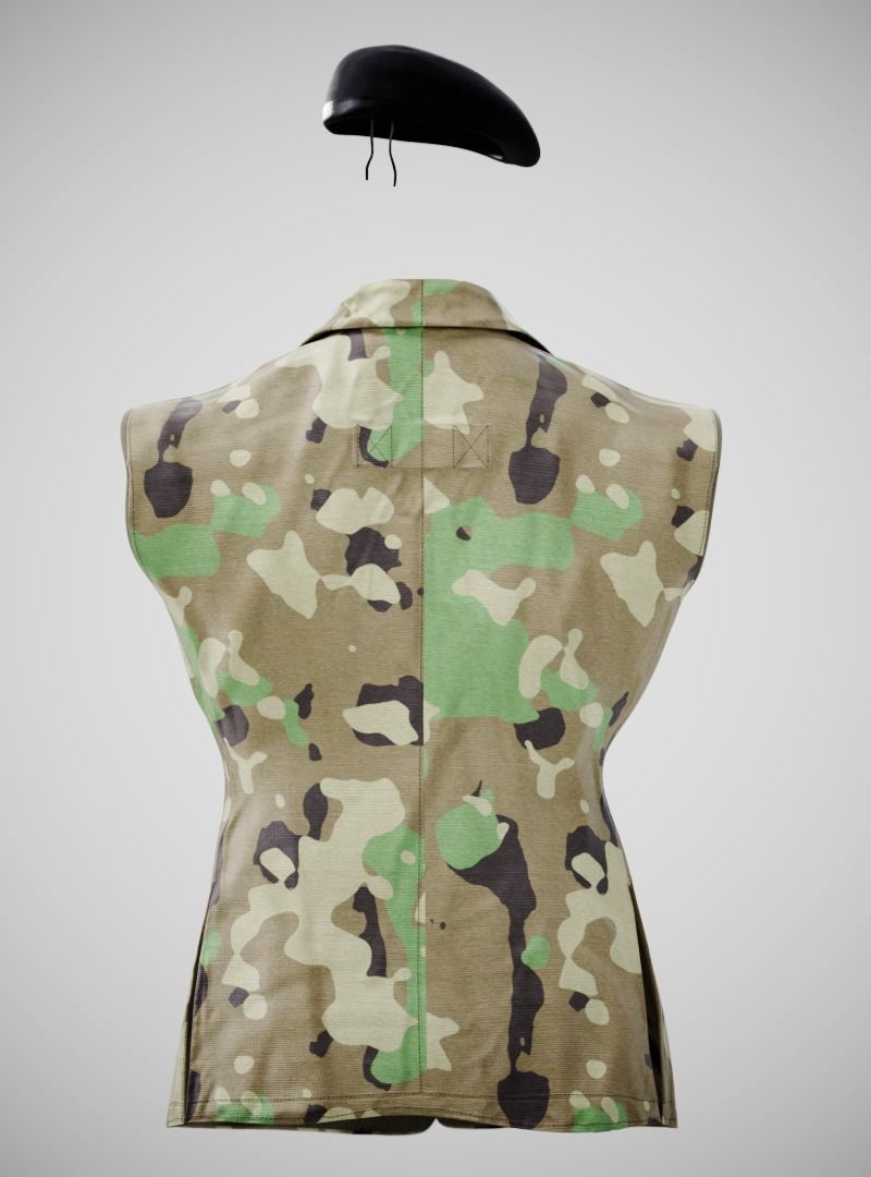 3D model Military Vest Beret VR / AR / low-poly | CGTrader