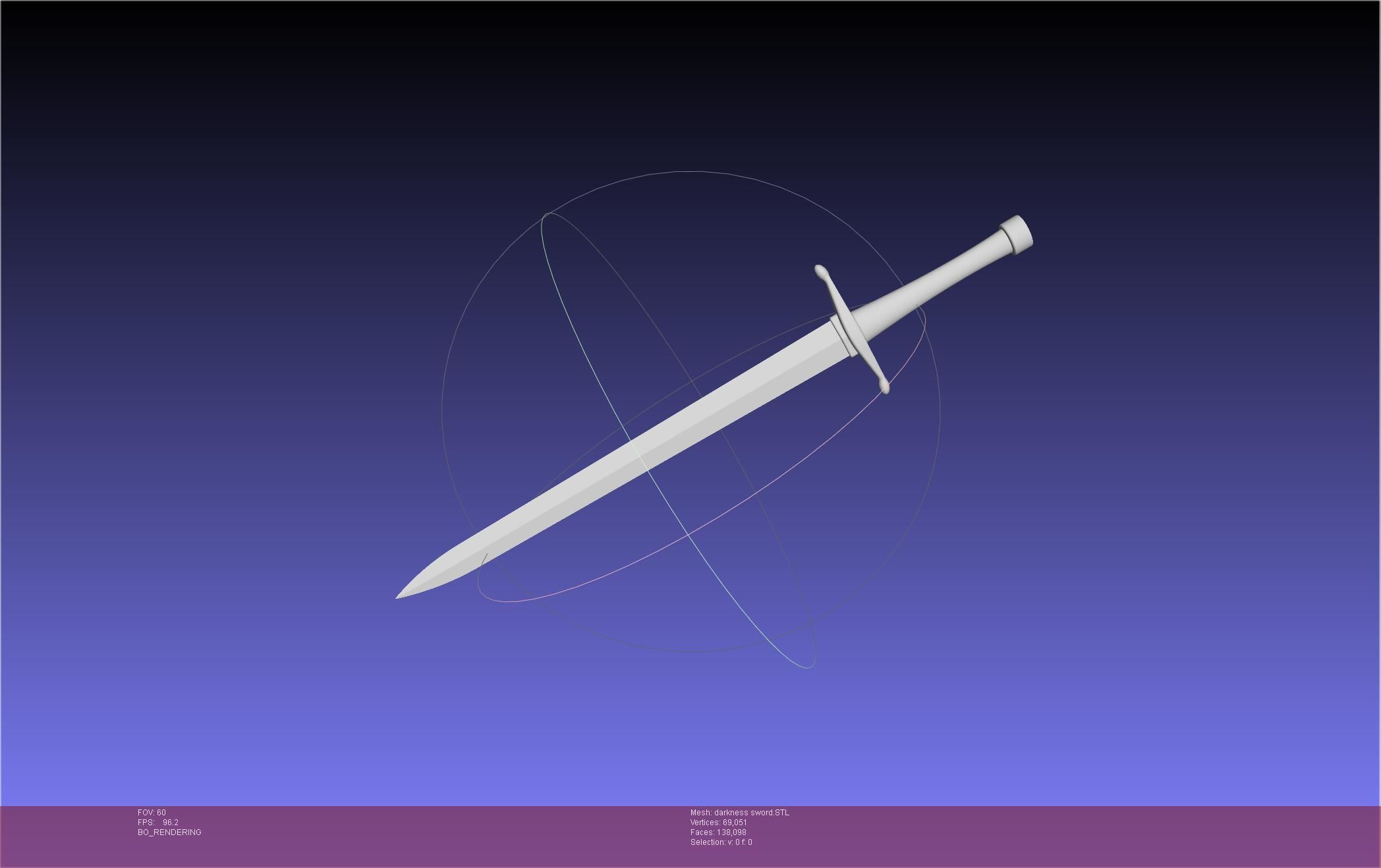 Konosuba Darkness Sword Printable Assembly 3D model 3D printable | CGTrader