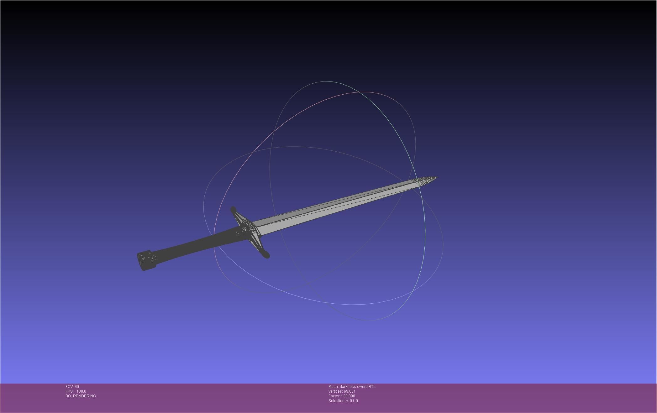 Konosuba Darkness Sword Printable Assembly 3D model 3D printable | CGTrader