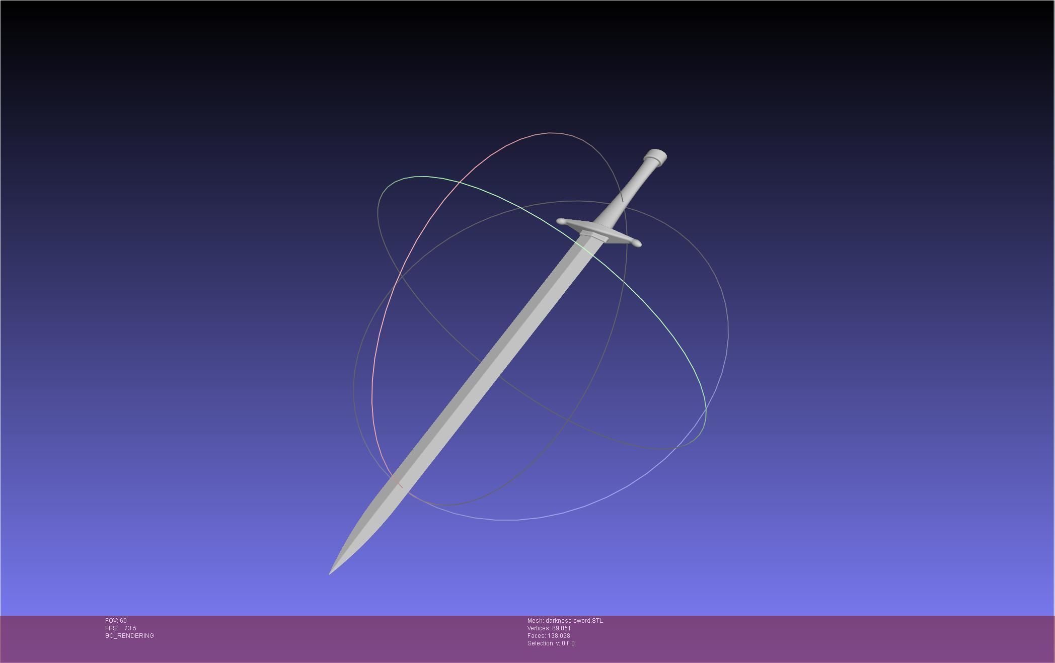 Konosuba Darkness Sword Printable Assembly 3D model 3D printable | CGTrader