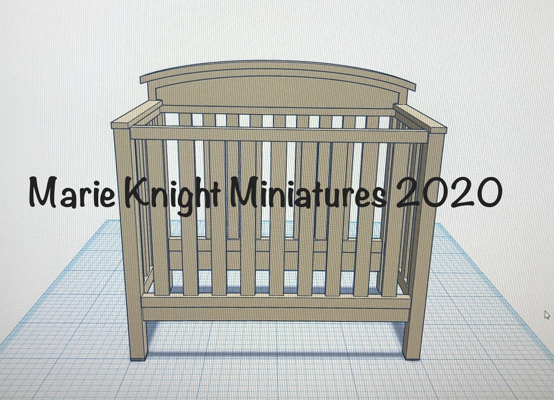 12th Scale Modern Baby Crib 3D model 3D printable | CGTrader