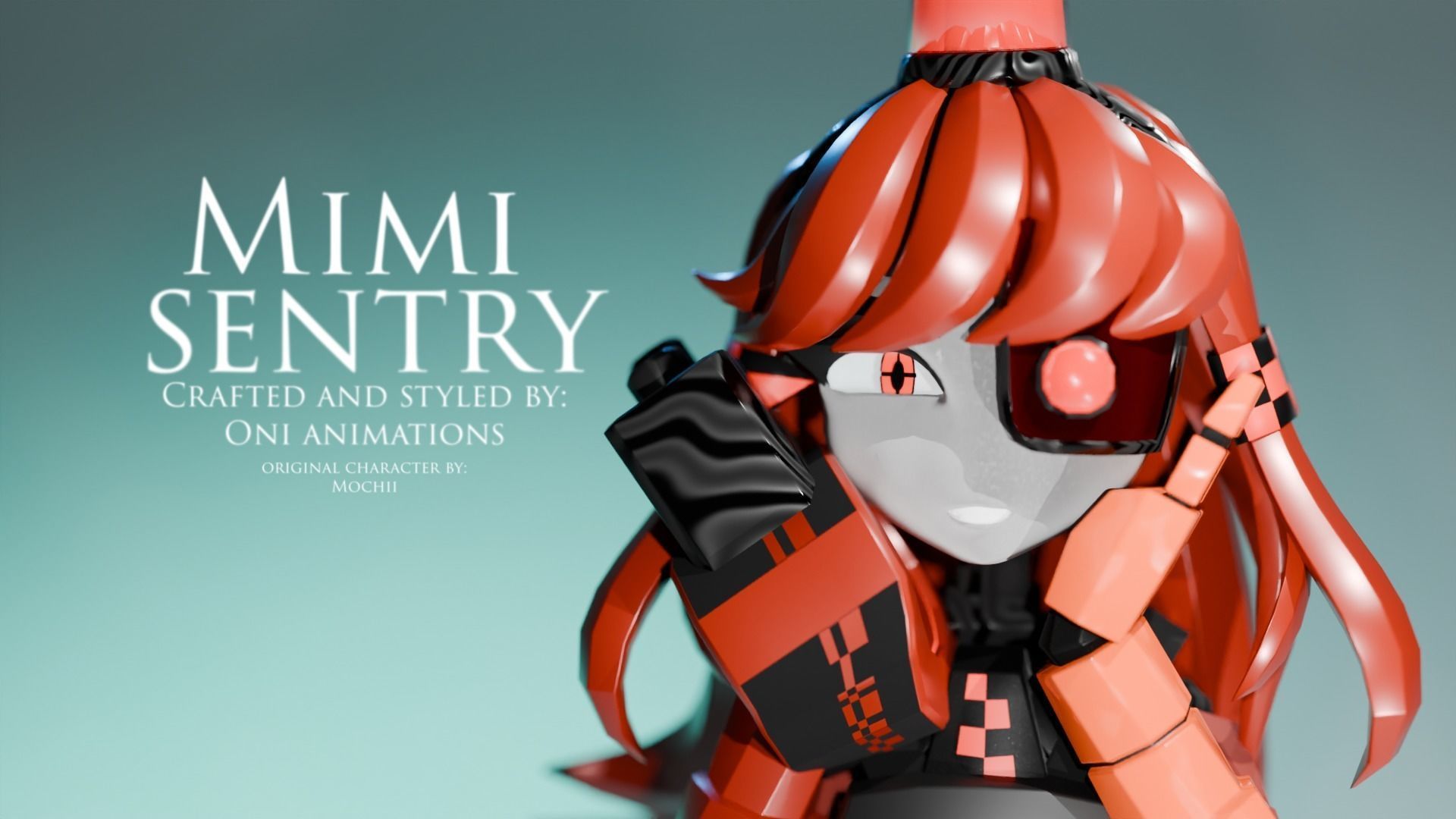 Mimi sentry in the style of Oni Animations free 3D model rigged | CGTrader
