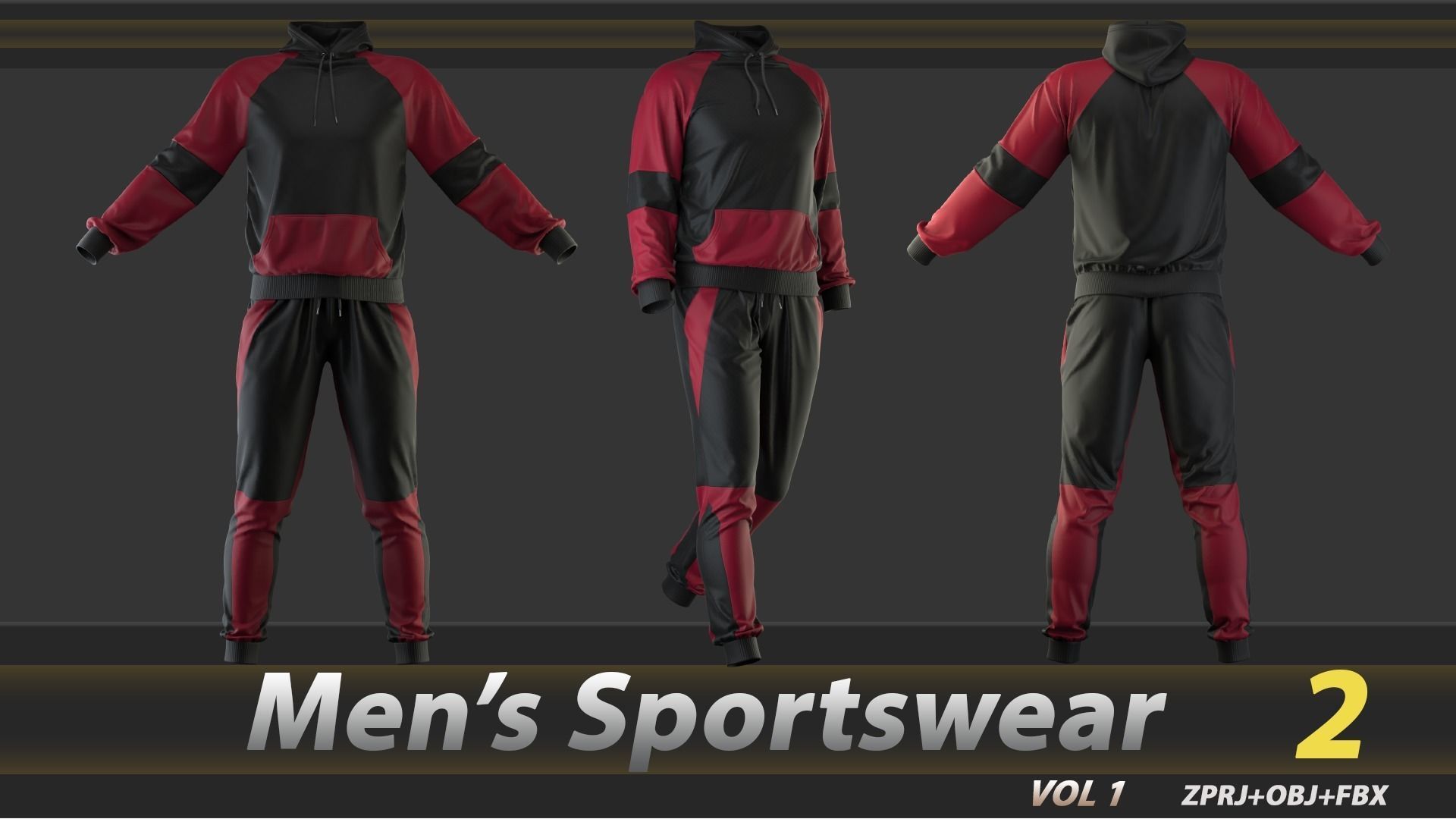 3 Men Sportswear 3D model | CGTrader