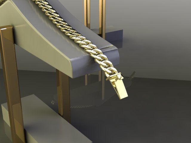 cuban chain and box clasp lock 3D printable model 3D model 3D printable ...