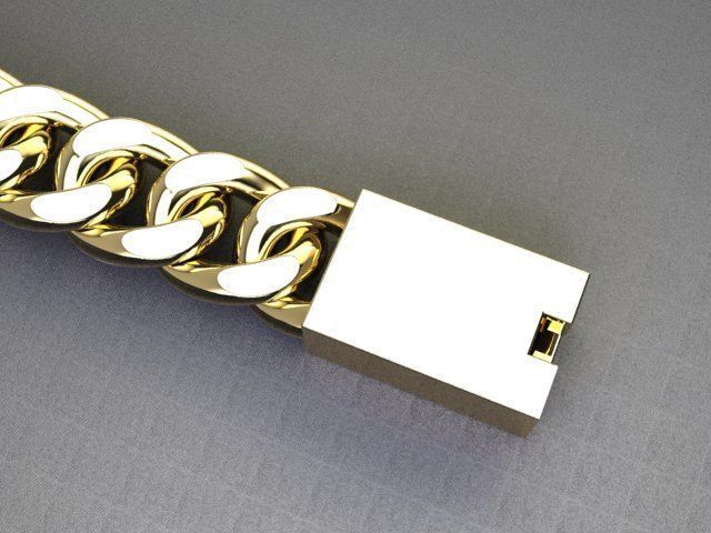 cuban chain and box clasp lock 3D printable model 3D model 3D printable ...