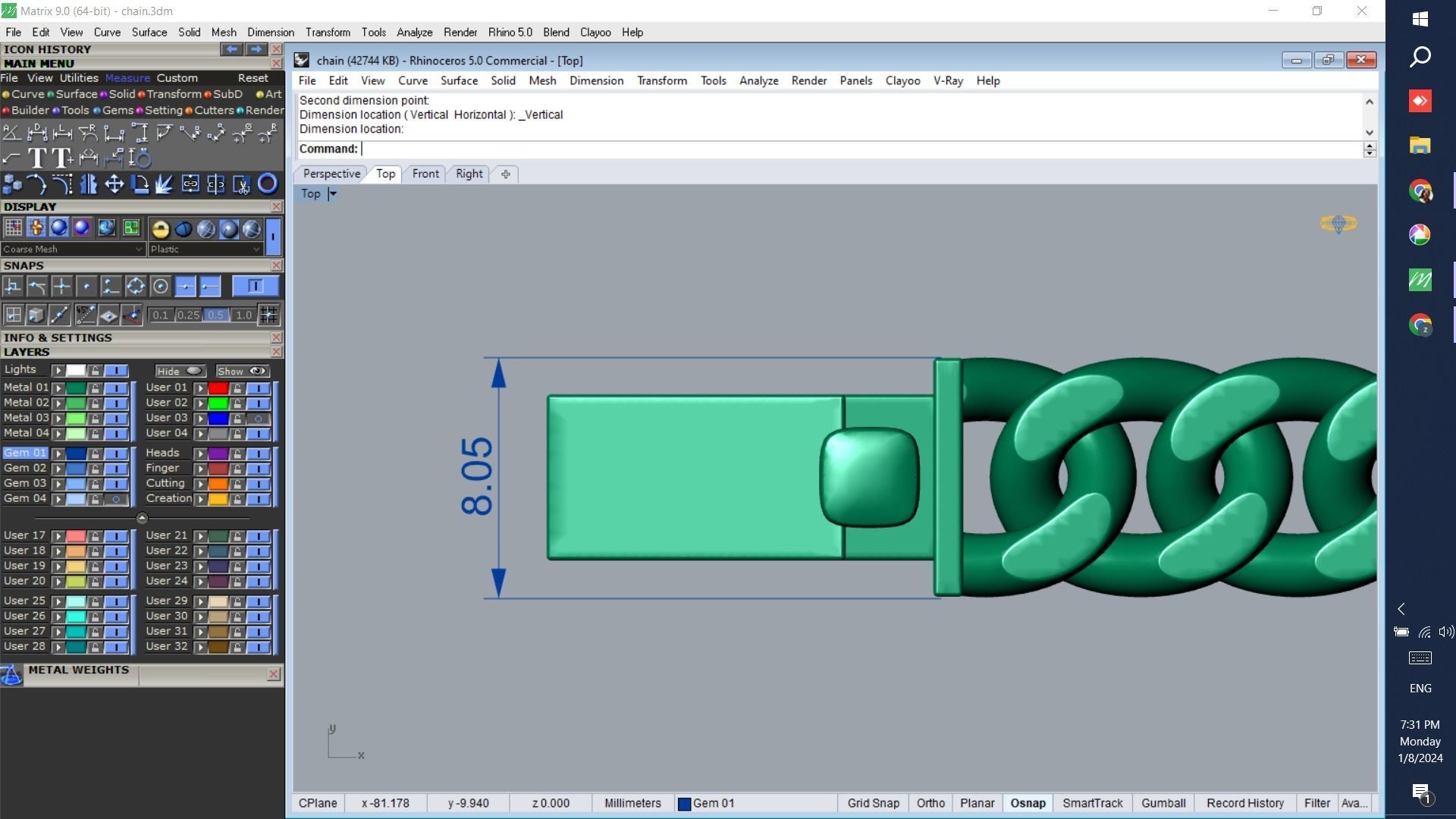 cuban chain and box clasp lock 3D printable model 3D model 3D printable ...