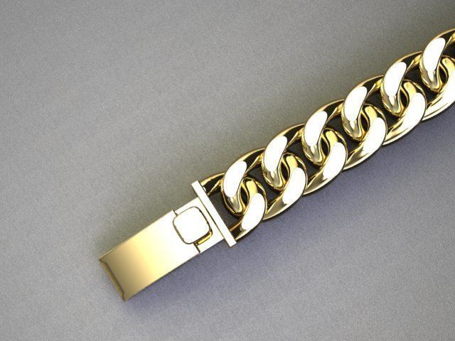 cuban chain and box clasp lock 3D printable model 3D model 3D printable ...