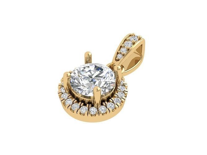 Round stone pandent 3D model 3D printable | CGTrader