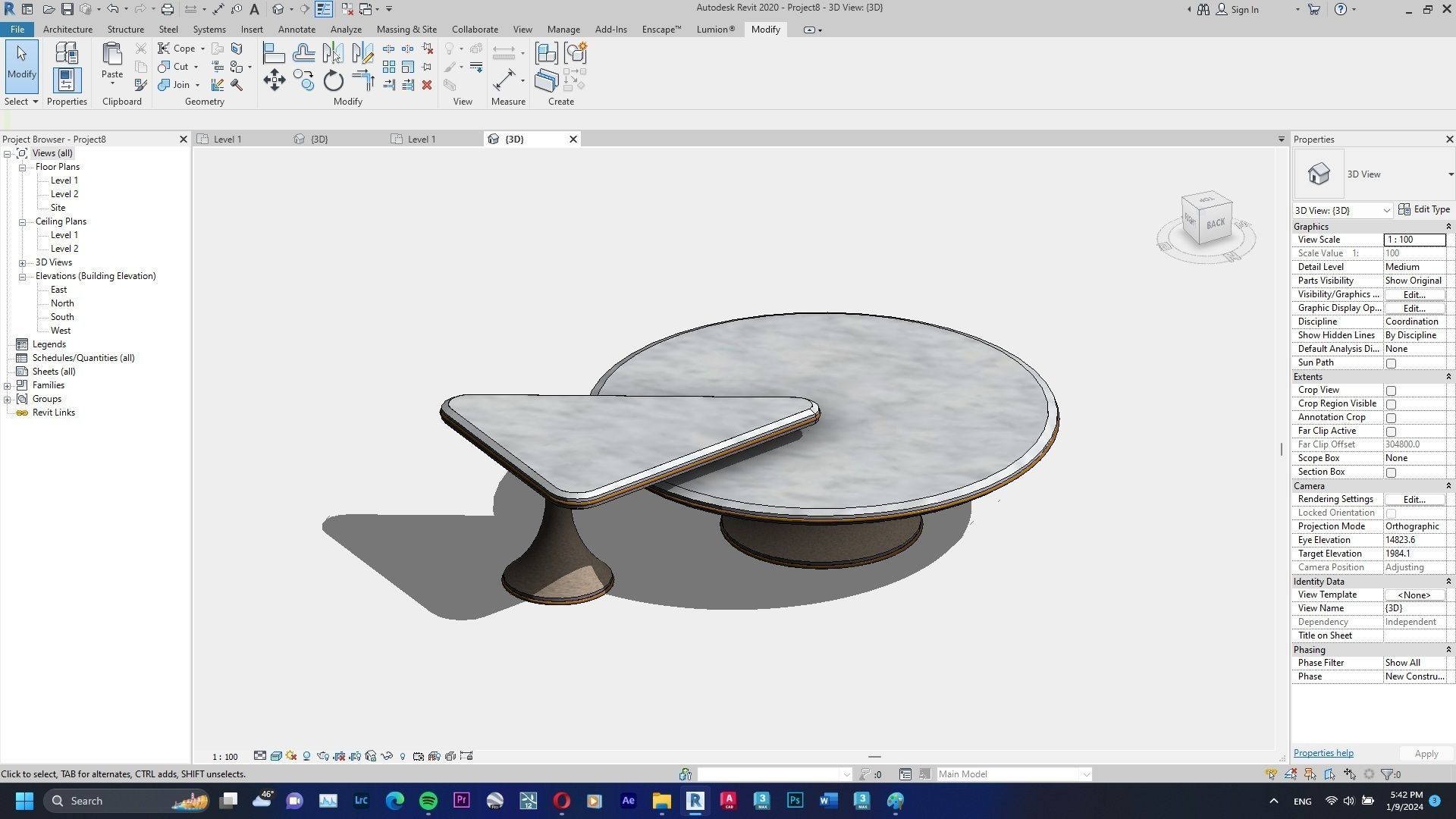 Modern Coffee Table Living Table Revit Family Pack 3D model | CGTrader