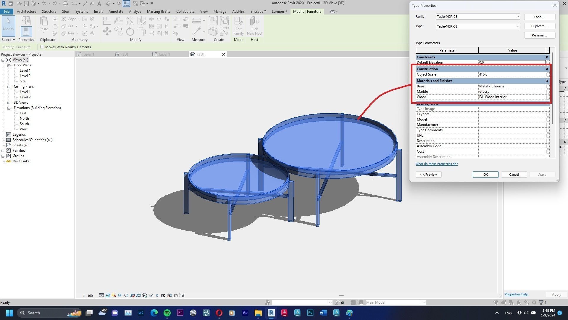 Modern Coffee Table Living Table Revit Family Pack 3D model | CGTrader