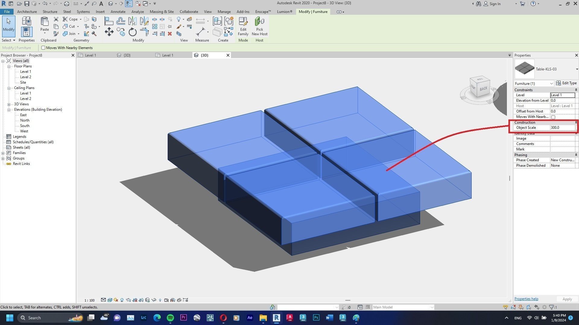 Modern Coffee Table Living Table Revit Family Pack 3D model | CGTrader