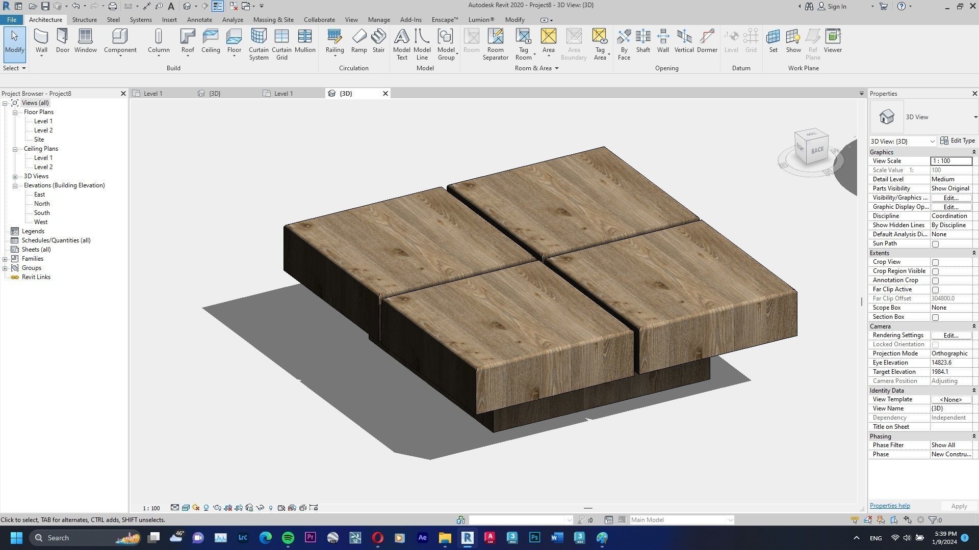 Modern Coffee Table Living Table Revit Family Pack 3D model | CGTrader