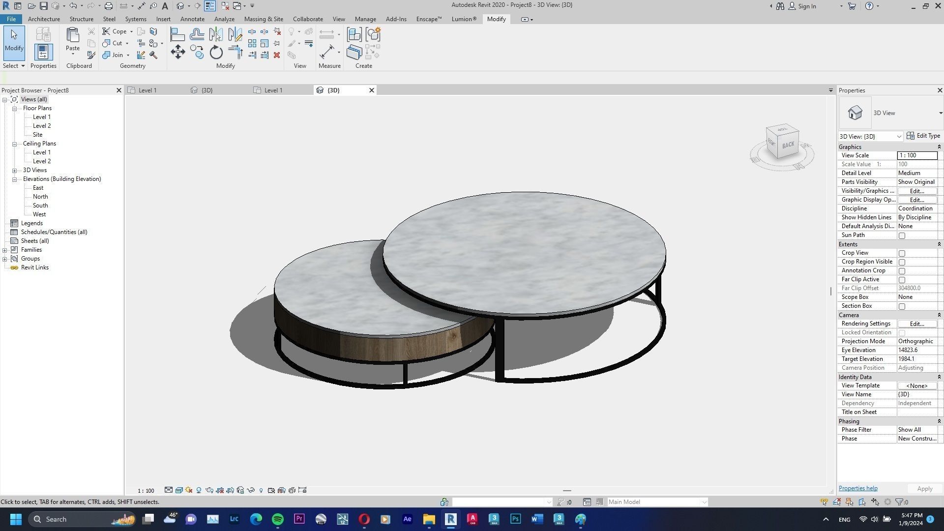 Modern Coffee Table Living Table Revit Family Pack 3D model | CGTrader