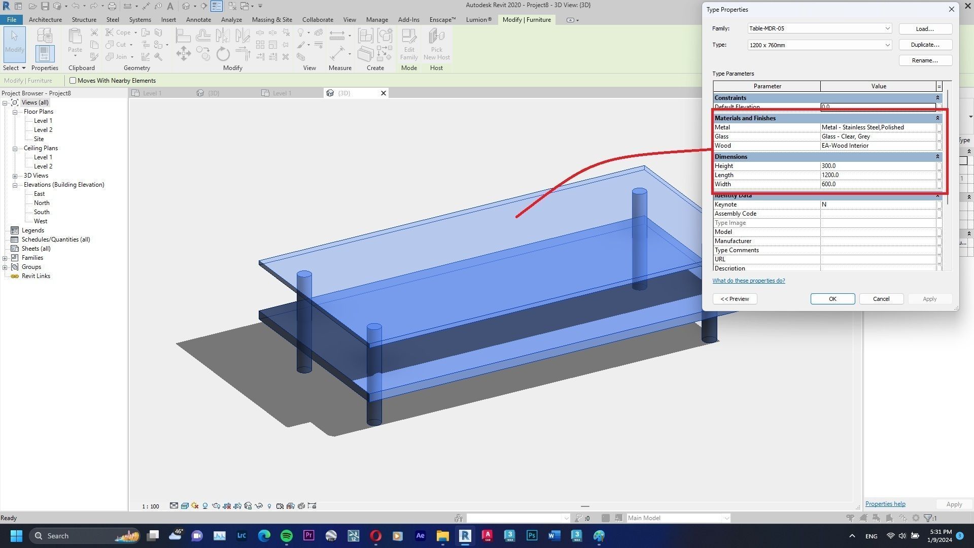 Modern Coffee Table Living Table Revit Family Pack 3D model | CGTrader