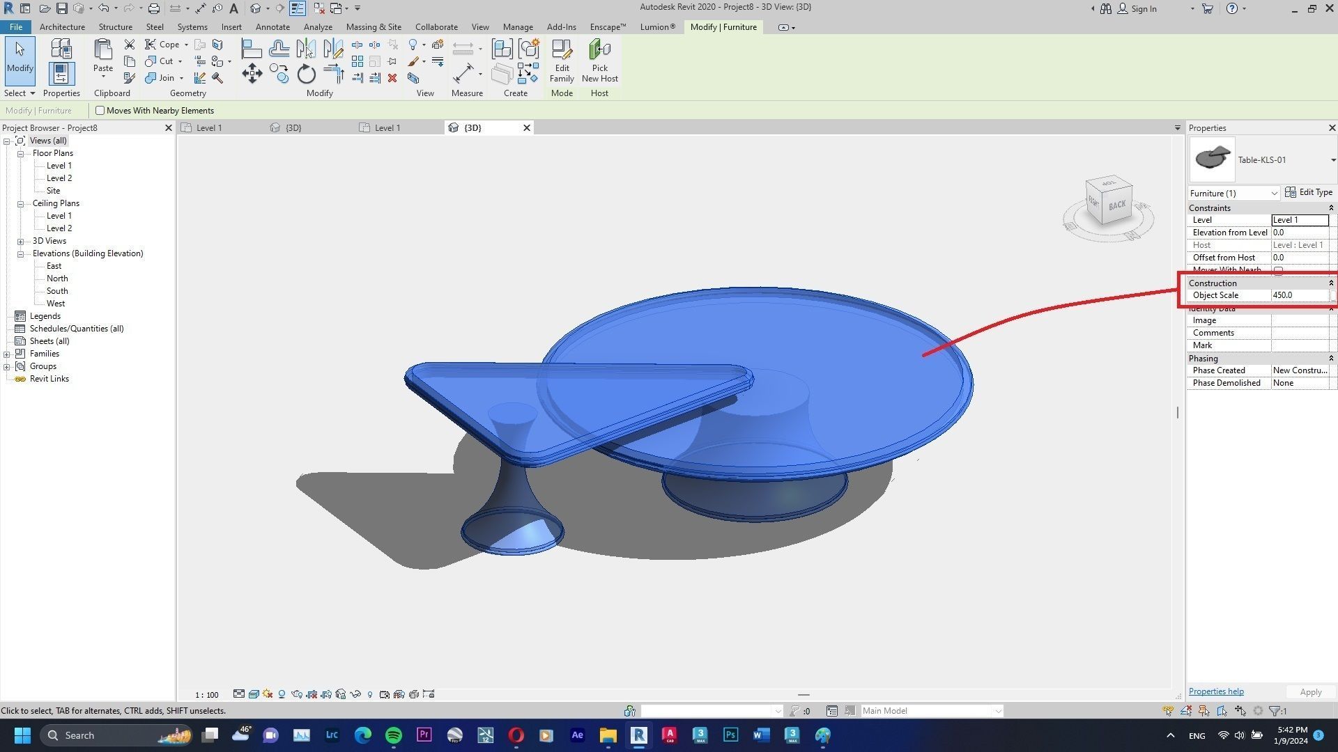 Modern Coffee Table Living Table Revit Family Pack 3D model | CGTrader