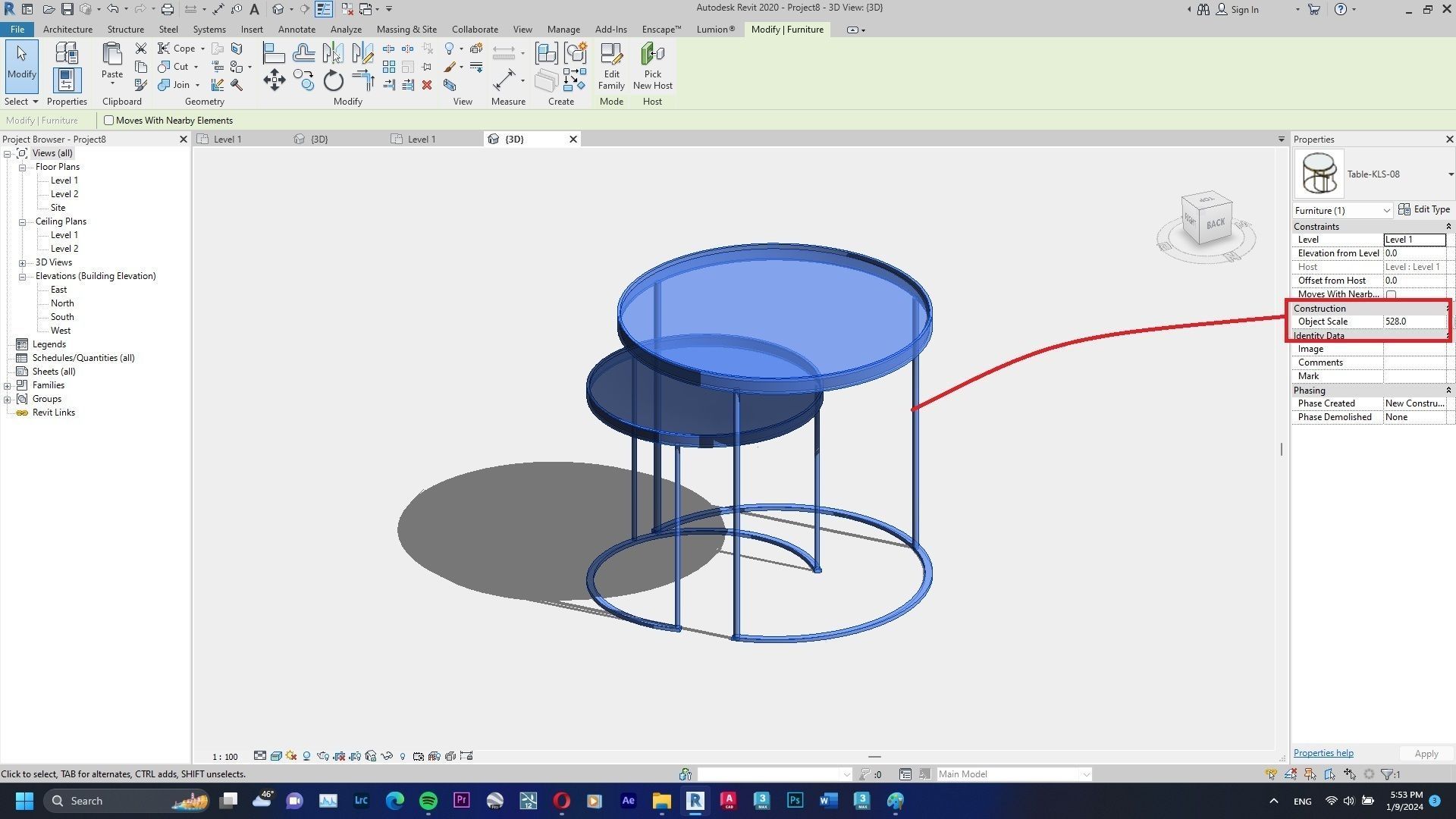Modern Coffee Table Living Table Revit Family Pack 3D model | CGTrader