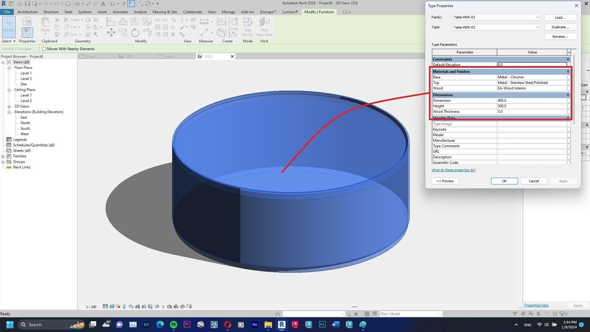 Modern Coffee Table Living Table Revit Family Pack 3D model | CGTrader