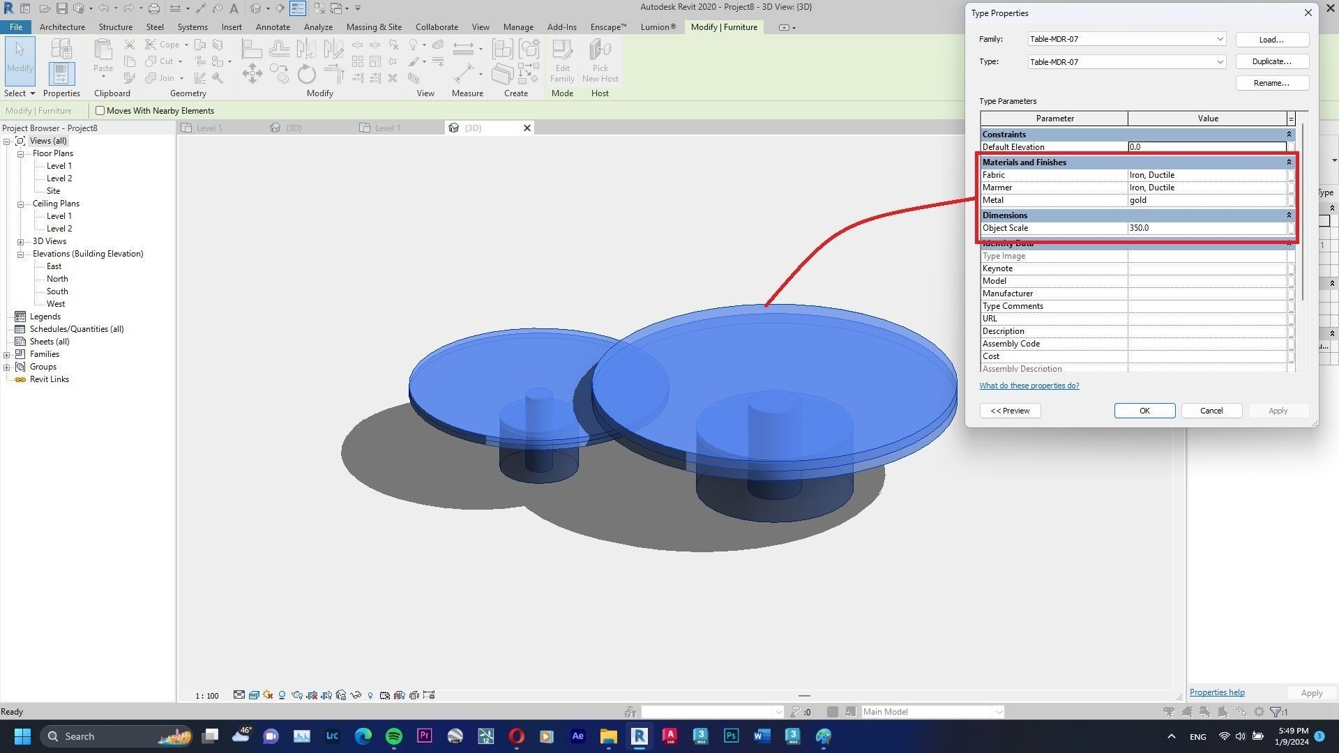 Modern Coffee Table Living Table Revit Family Pack 3D model | CGTrader