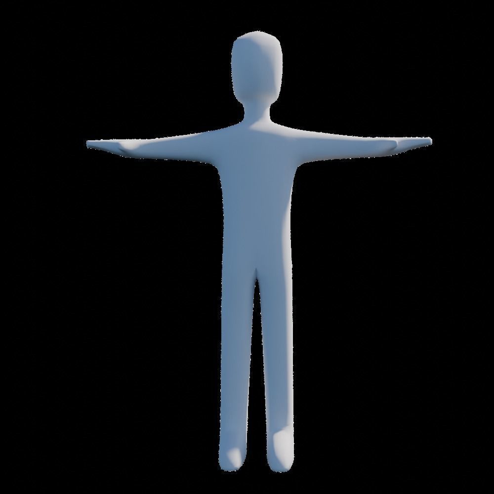 stickman free 3D model rigged | CGTrader