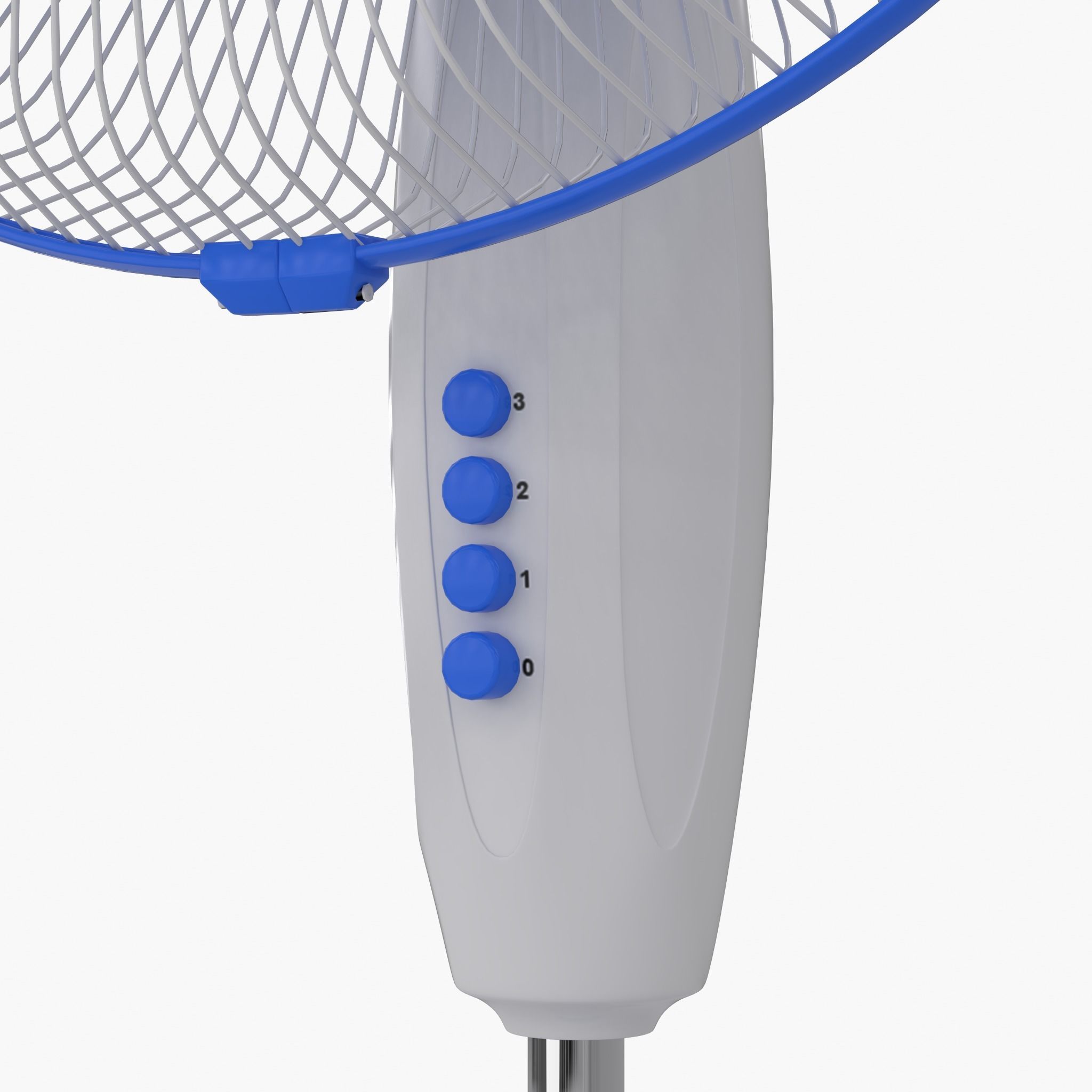 Blue Pedestal Fan 3D model | CGTrader