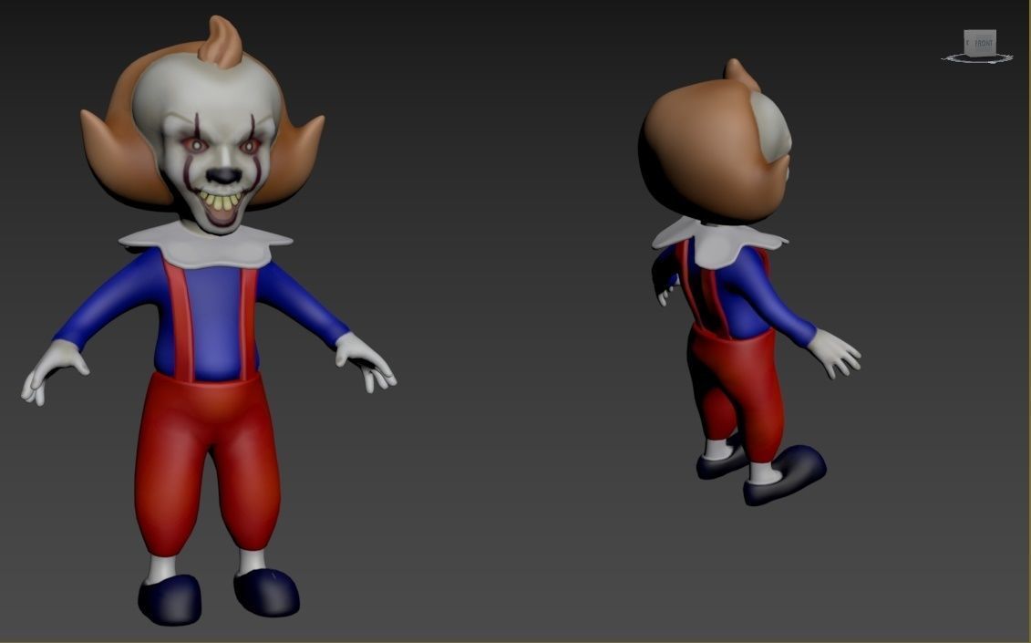 3D model Creepy Clown - IT Pennywise VR / AR / low-poly | CGTrader