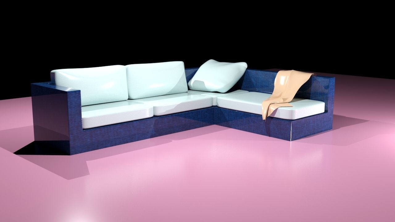 Simple Sofa model free 3D model | CGTrader