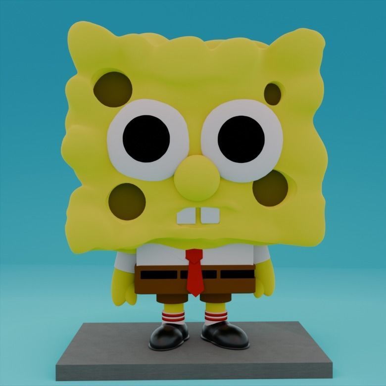 12 figures for 3D print of characters SpongeBob SquarePants 3D model 3D ...