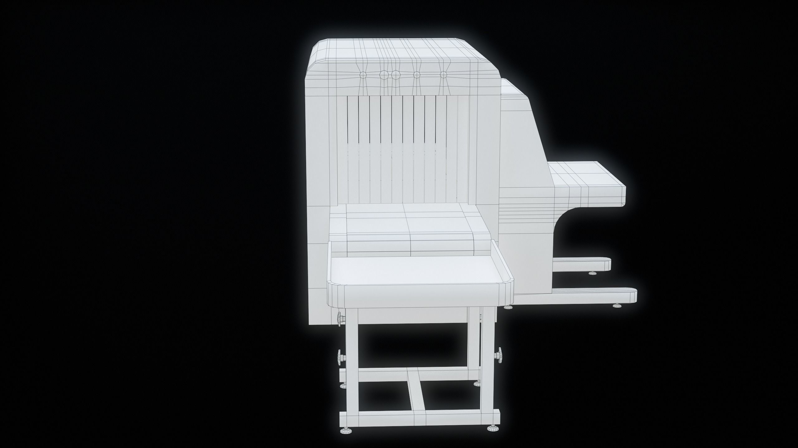 3D model Airport Luggage Baggage X-Ray Scanner PBR VR / AR / low-poly ...