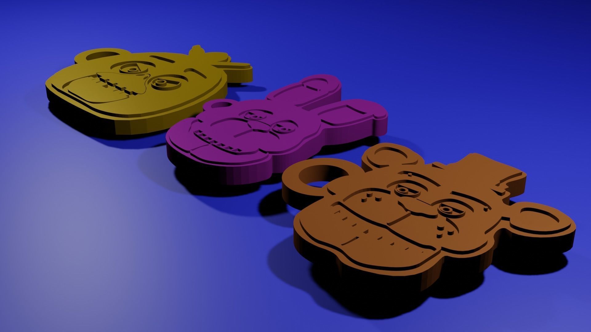 FNAF Vector Keychain 3D model 3D printable | CGTrader