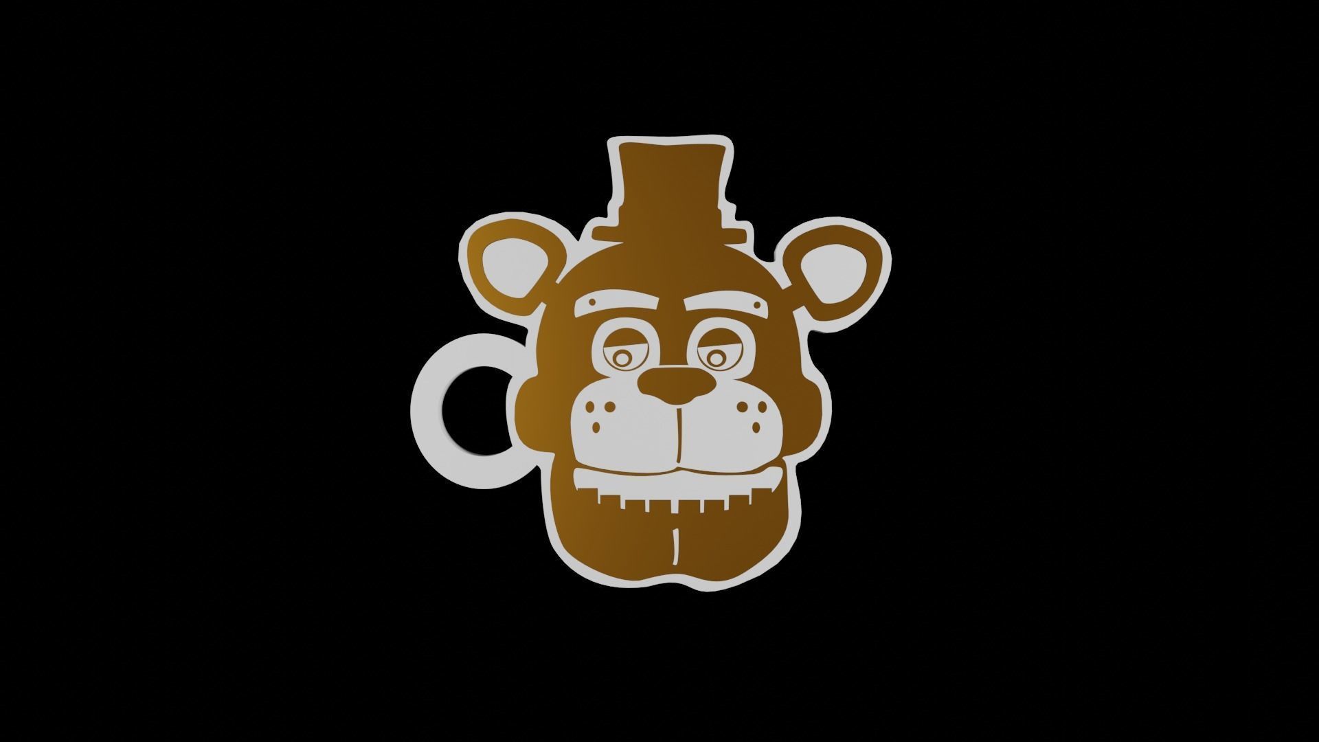 FNAF Vector Keychain 3D model 3D printable | CGTrader