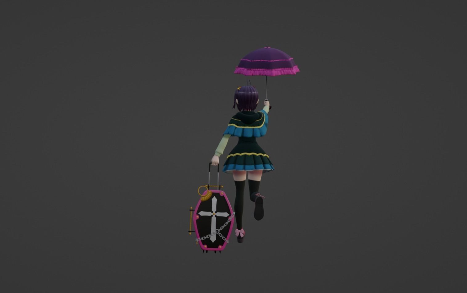 Anime Character - LCD Rikka 3D model | CGTrader