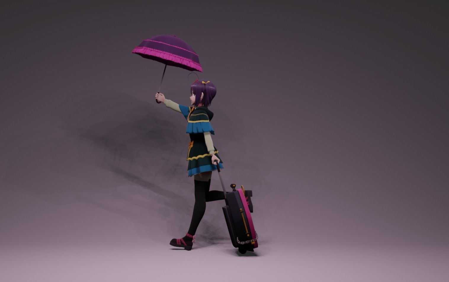 Anime Character - LCD Rikka 3D model | CGTrader