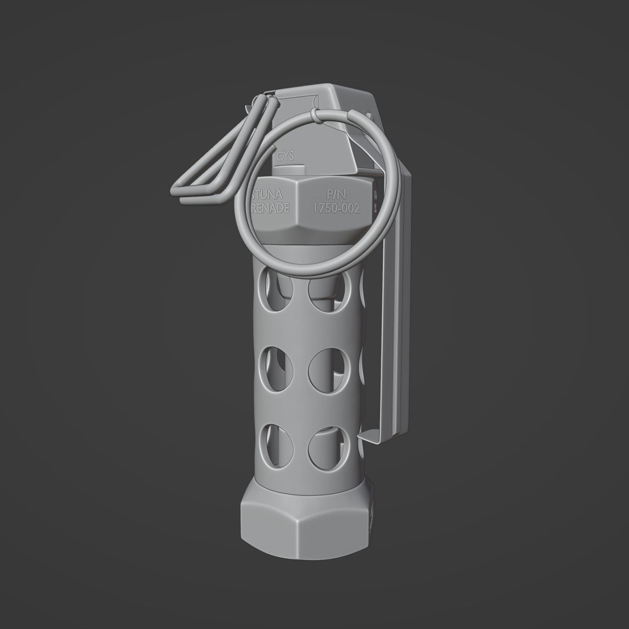 3D model flashbang grenade asset PBR Low-poly and High-poly 3D model VR ...
