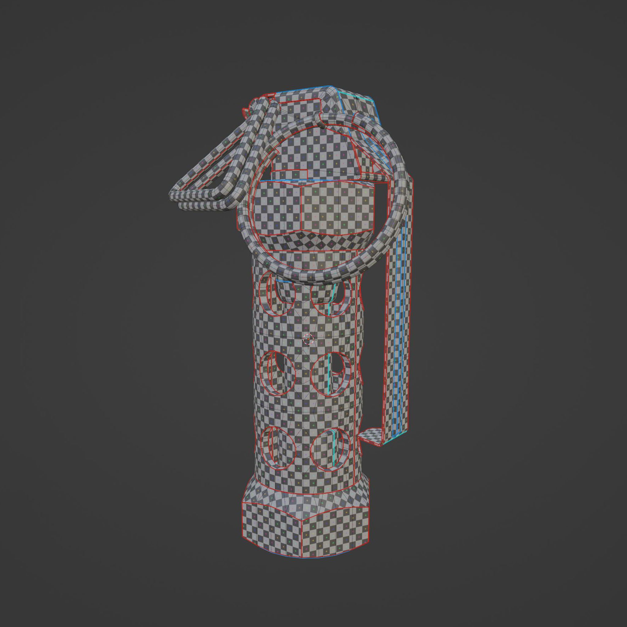 3D model flashbang grenade asset PBR Low-poly and High-poly 3D model VR ...