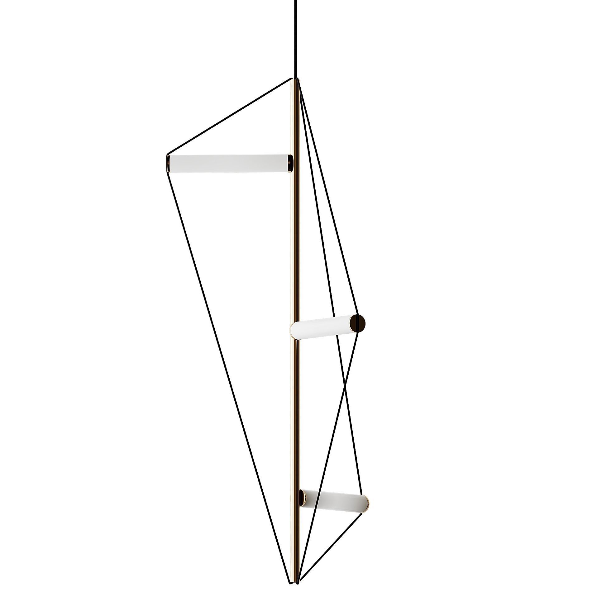 Gold Linear Chandelier 3D model | CGTrader