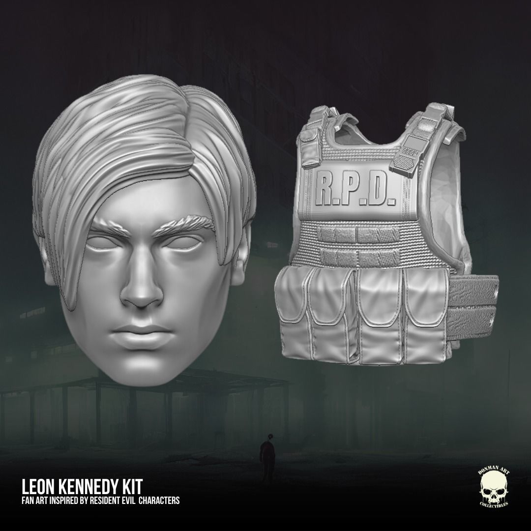 Leon Kennedy Fan Art Kit 3D printable File For Action Figures 3D model ...