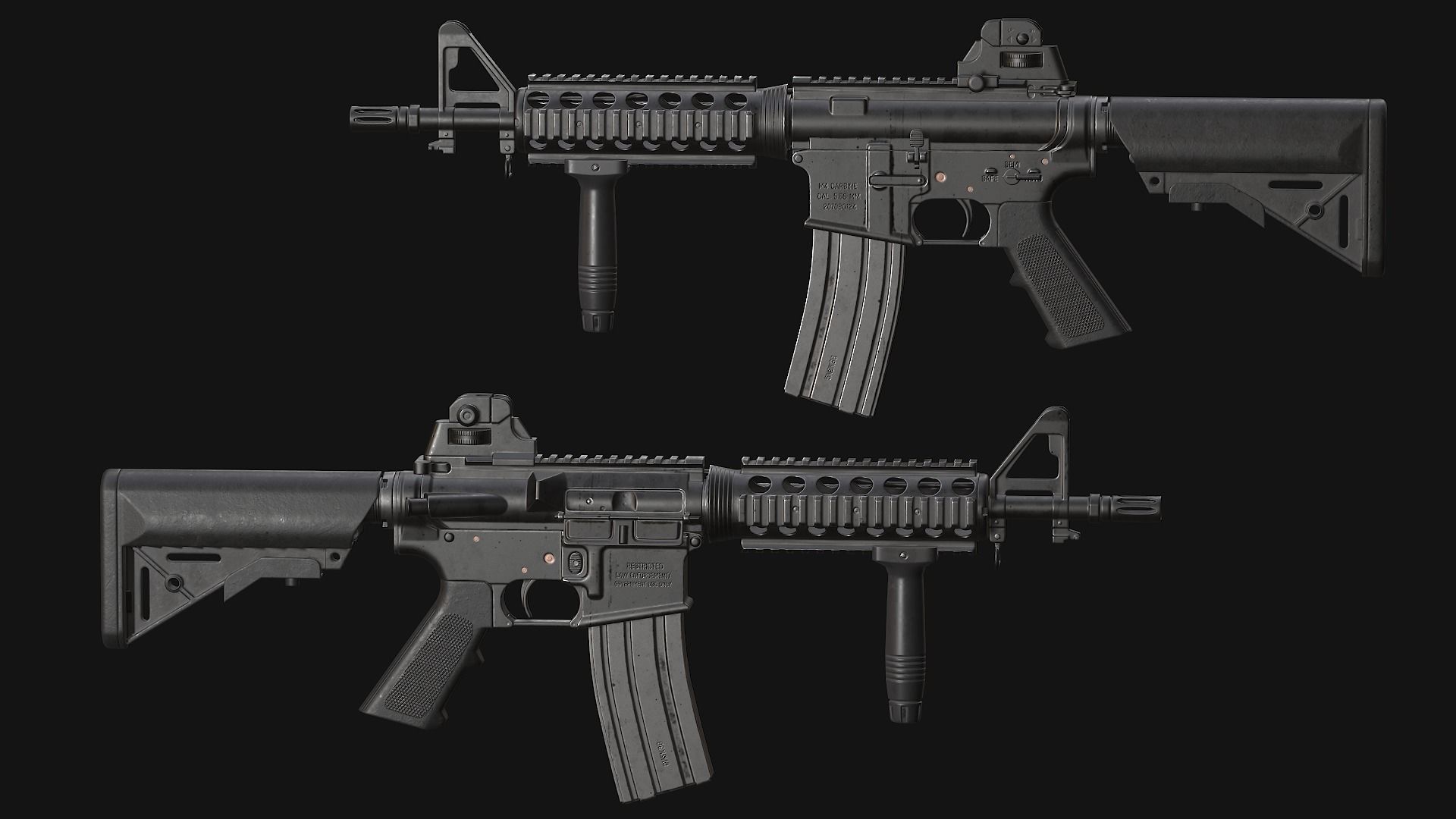 3D model MK18 Mod 0 - M4 CARBINE VR / AR / low-poly | CGTrader