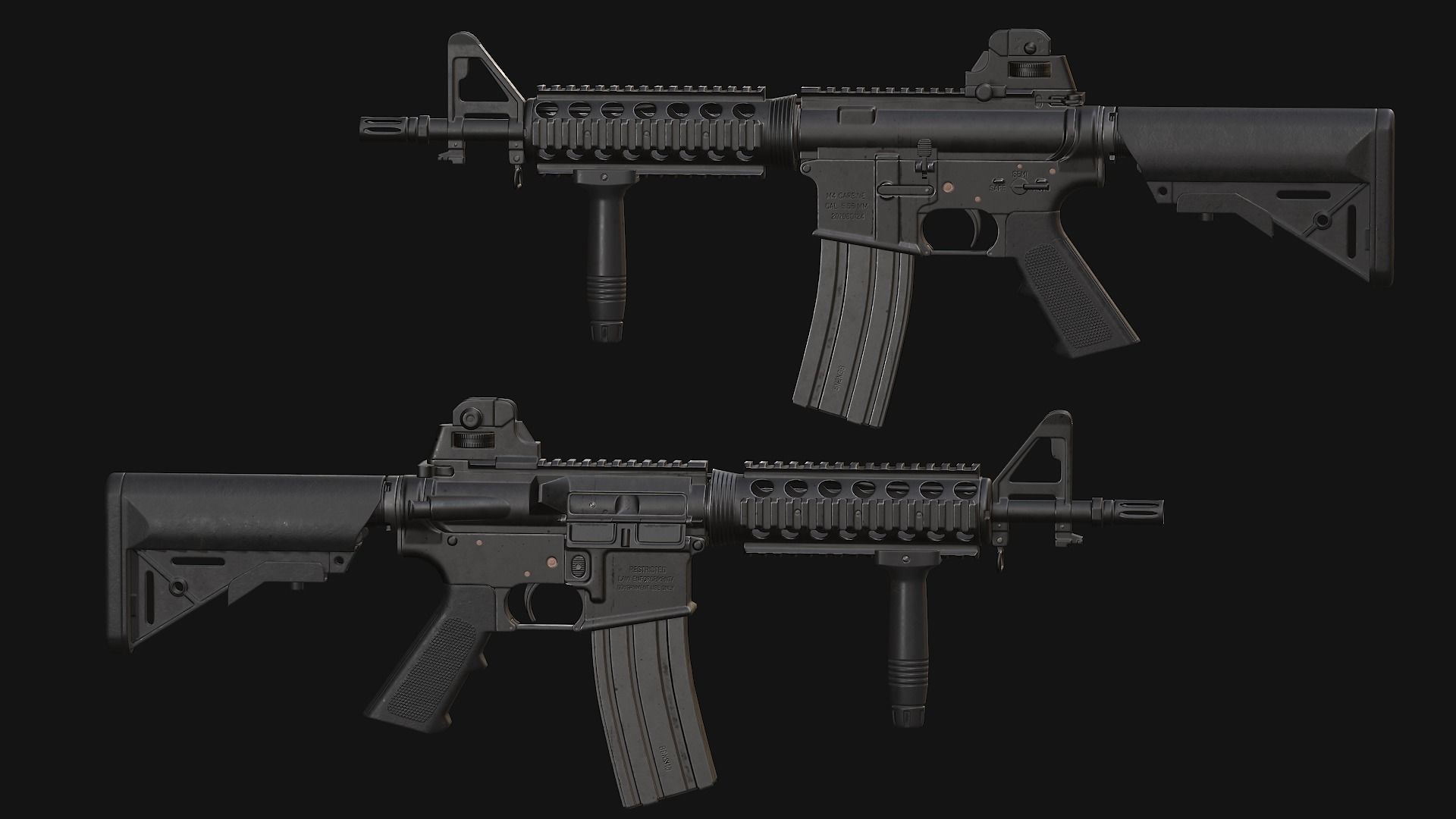 3D model MK18 Mod 0 - M4 CARBINE VR / AR / low-poly | CGTrader
