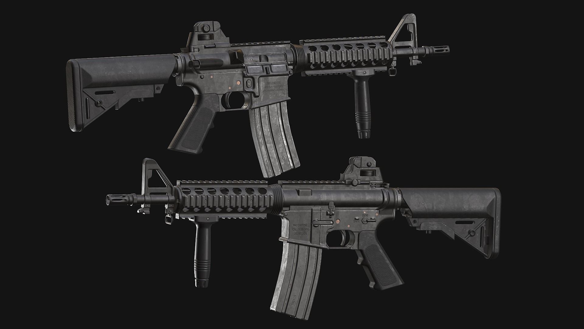 3D model MK18 Mod 0 - M4 CARBINE VR / AR / low-poly | CGTrader
