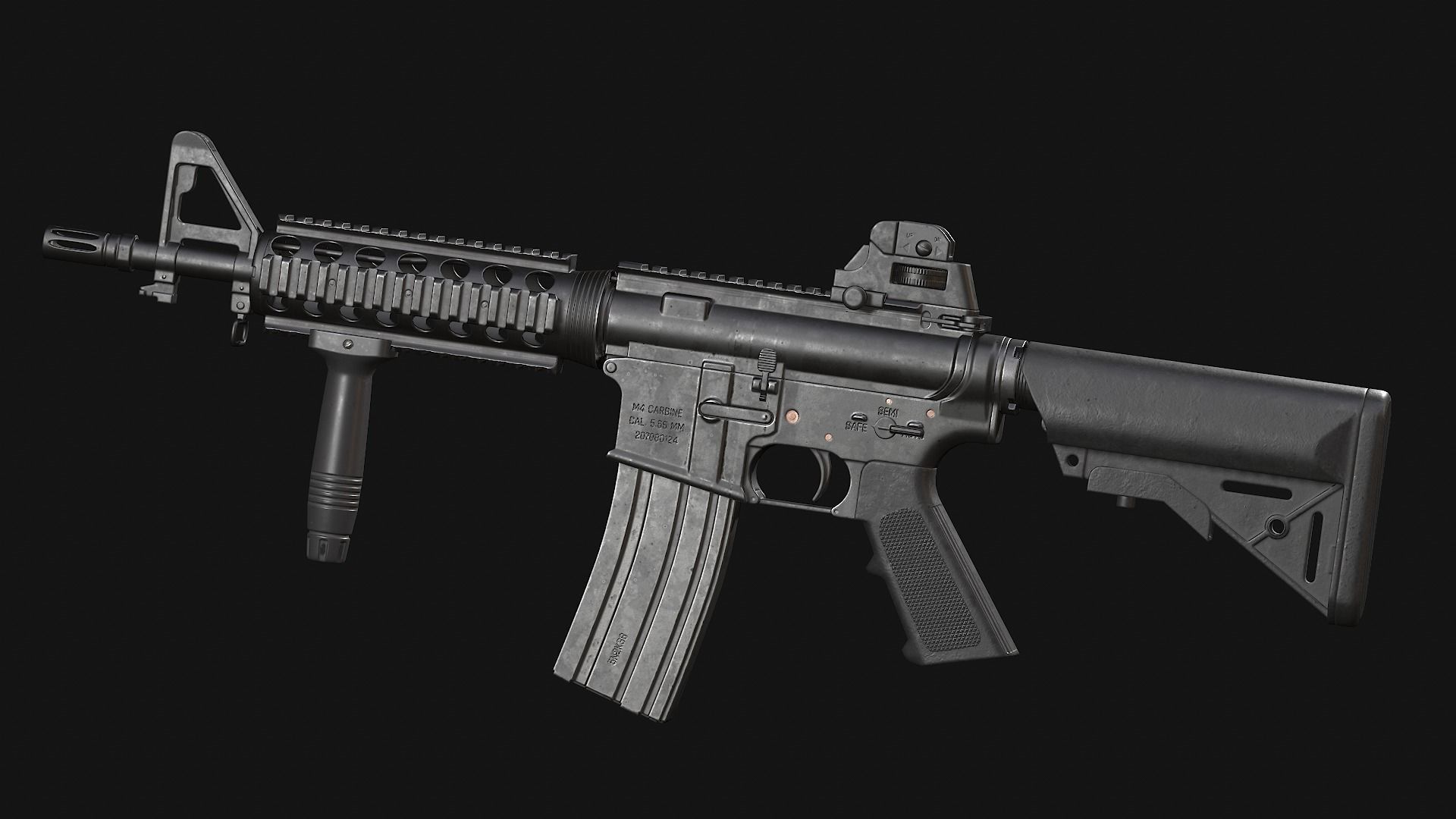 3D model MK18 Mod 0 - M4 CARBINE VR / AR / low-poly | CGTrader