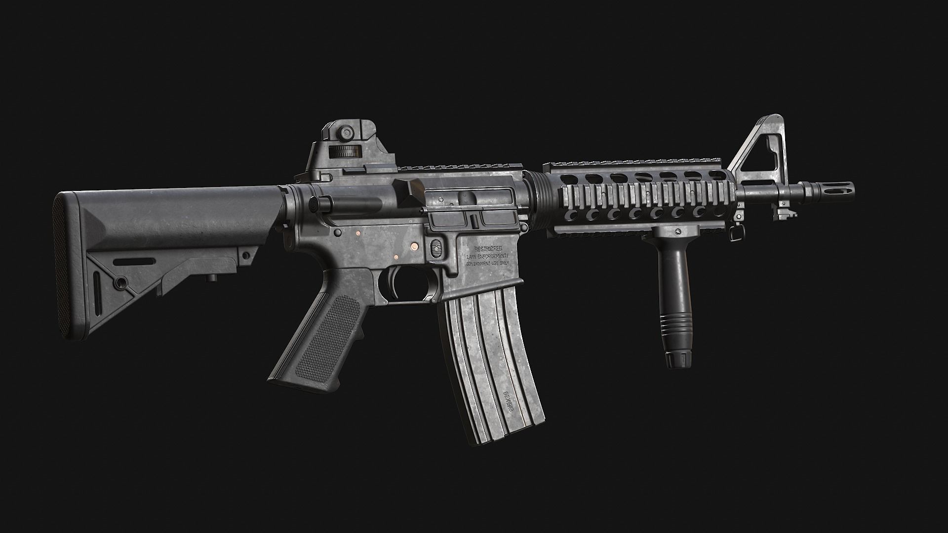3D model MK18 Mod 0 - M4 CARBINE VR / AR / low-poly | CGTrader