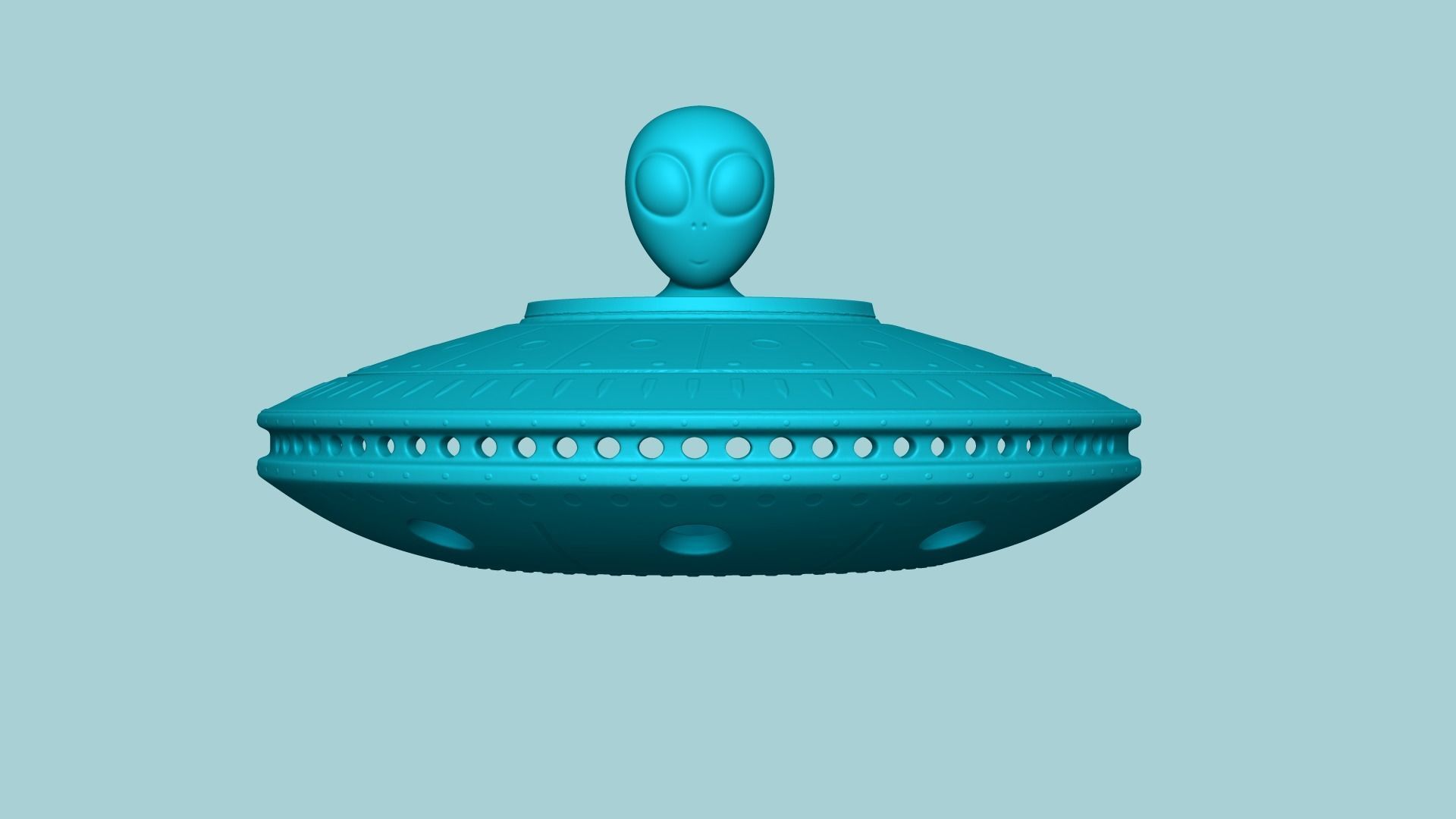 Alien UFO Wall Light Spaceship - Creative STL 3D model 3D printable | CGTrader