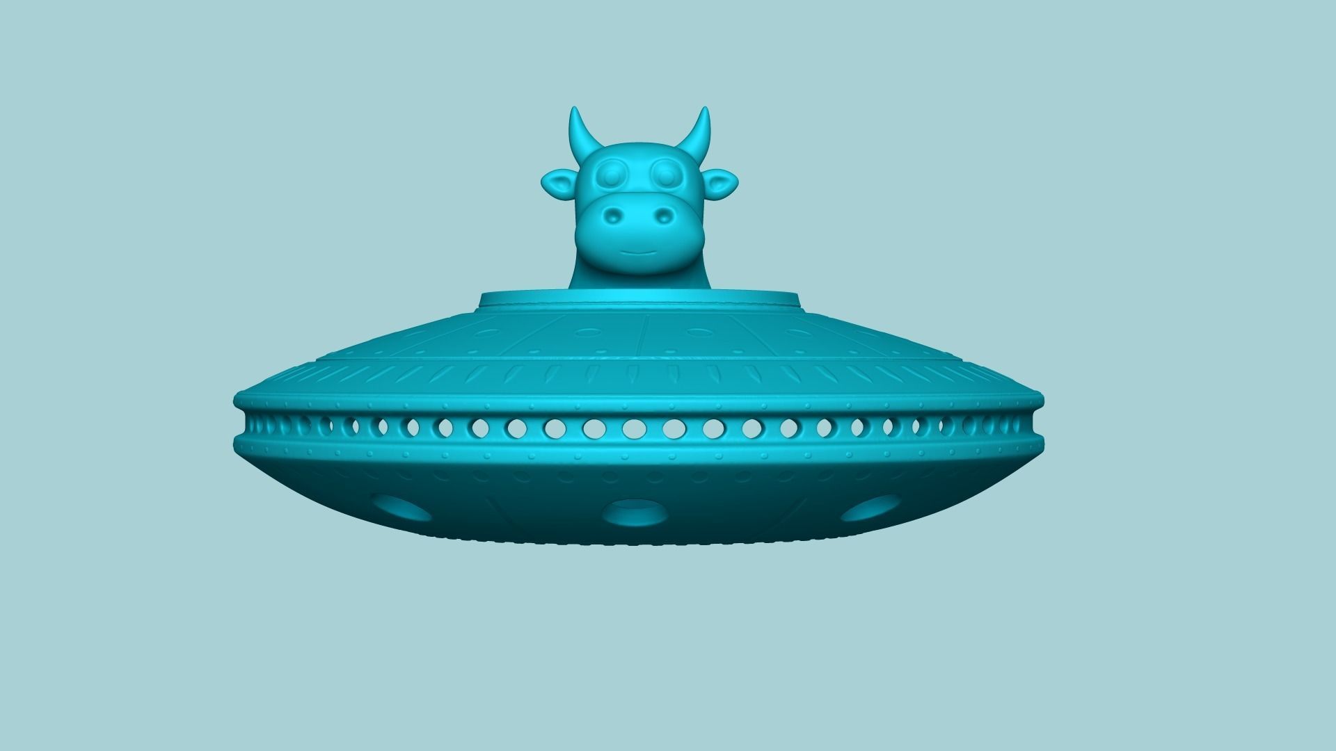Alien UFO Wall Light Spaceship - Creative STL 3D model 3D printable ...