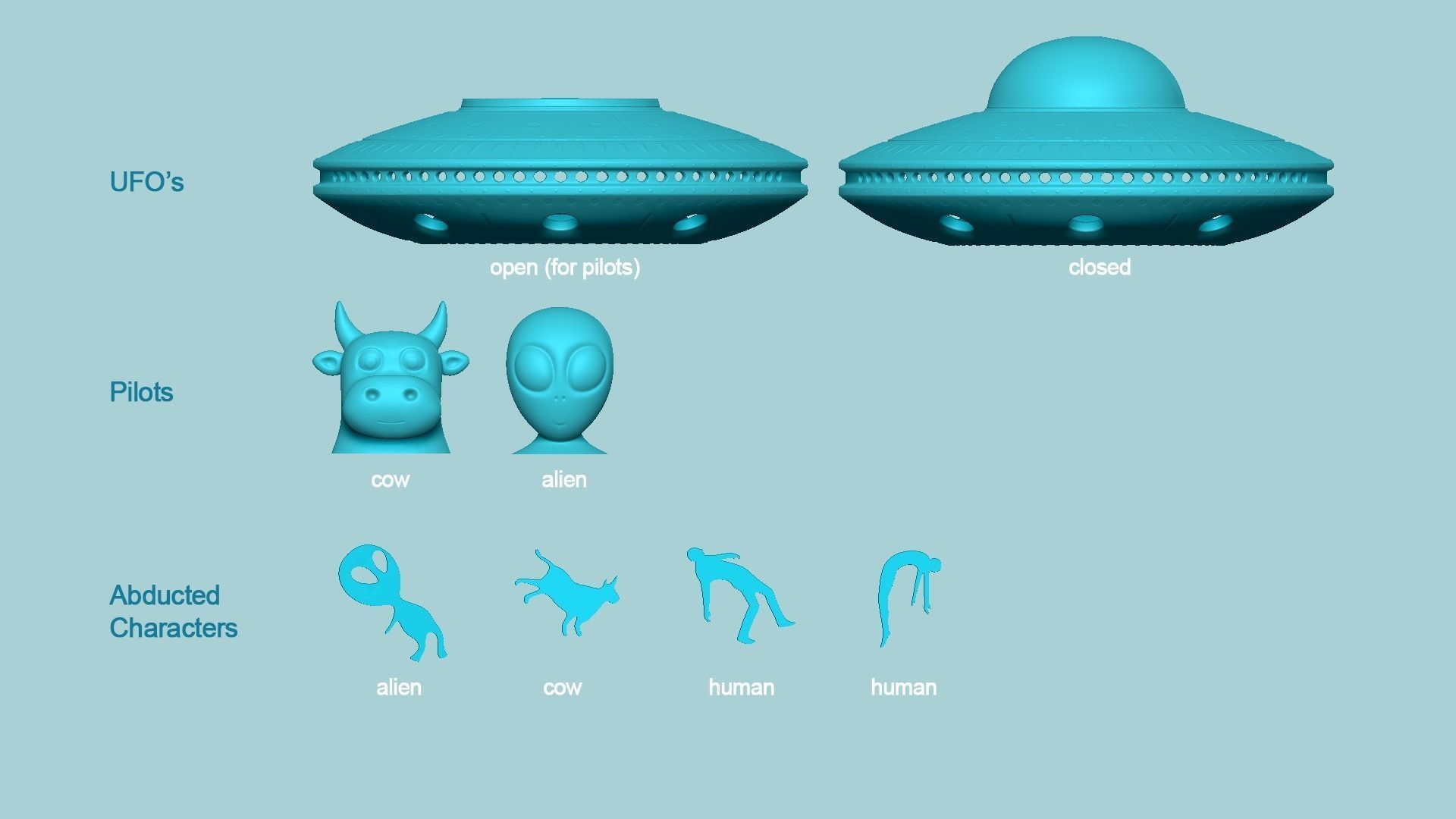 Alien UFO Wall Light Spaceship - Creative STL 3D model 3D printable ...