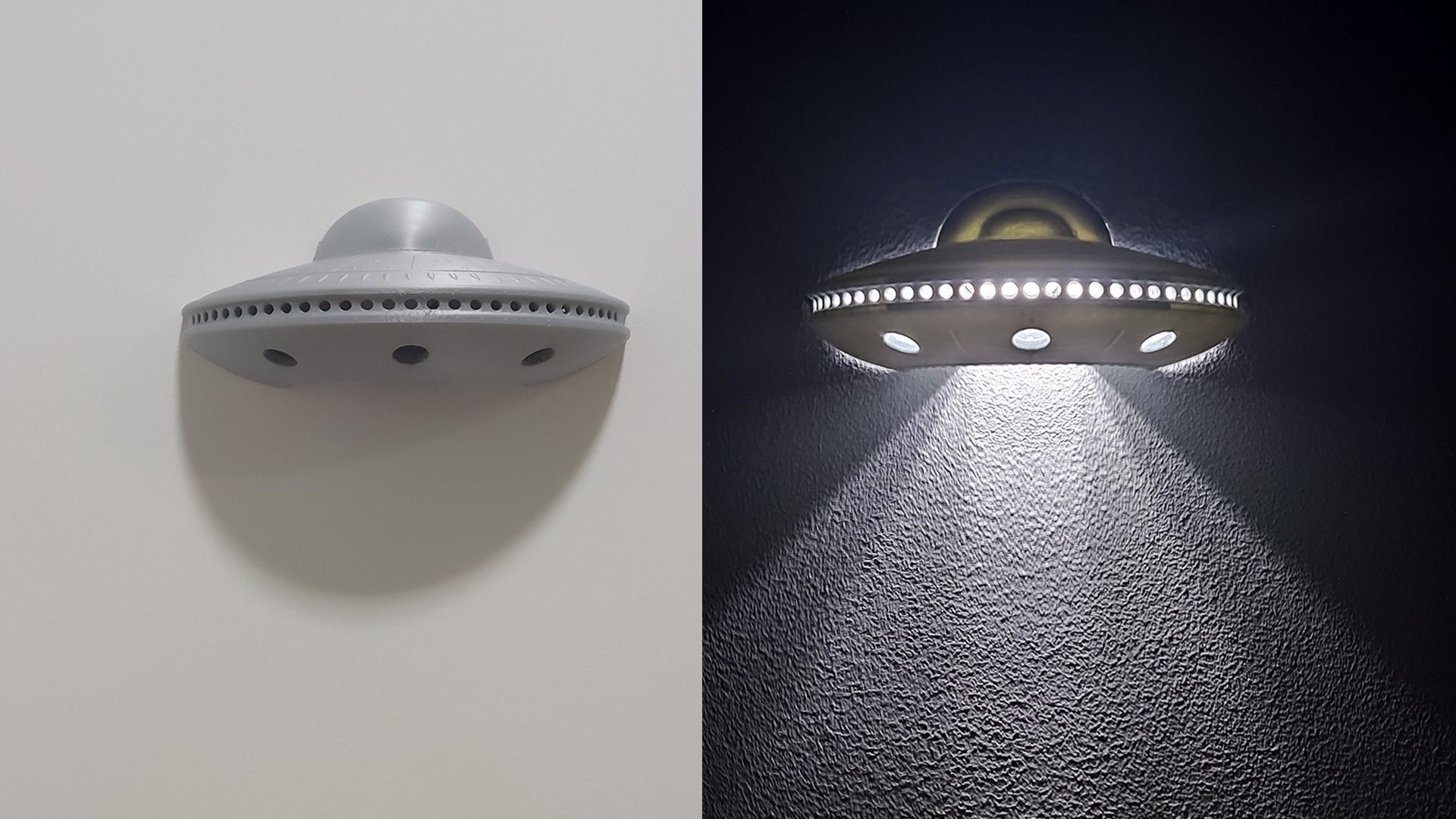 Alien UFO Wall Light Spaceship - Creative STL 3D model 3D printable ...